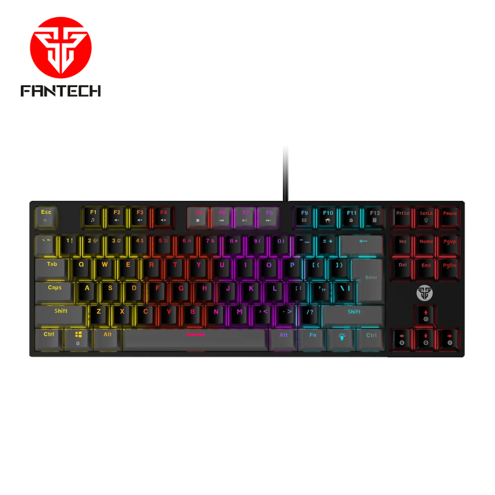 FANTECH Mehanička tastatura Gaming MK876 RGB Atom TKL crna (Blue switch)