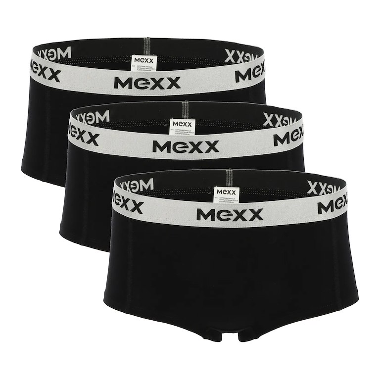 MEXX Set ženskih bokserica Hipster, 3 komada, Crni