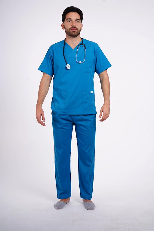 Pureboks Muški komplet medicinske uniforme, Plavi