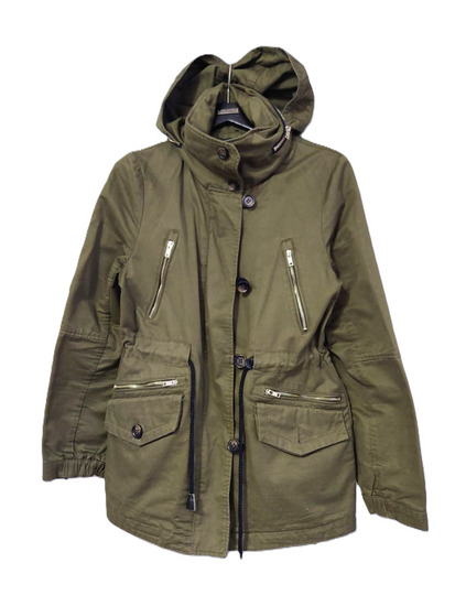 *ZARA* maslinasta military parka M