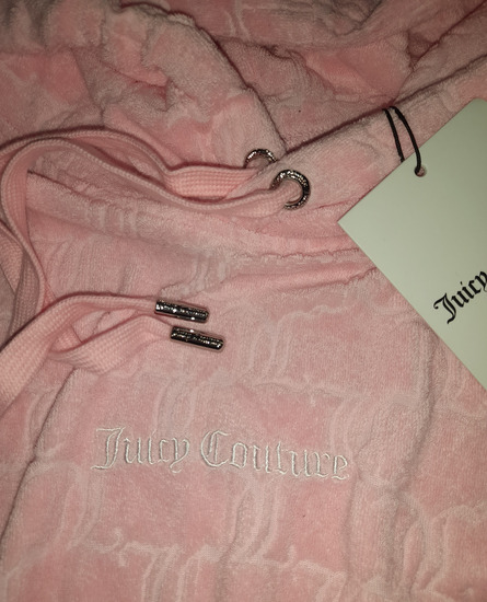 Juicy Couture CROP roze duks logo tkanje NOVO!%