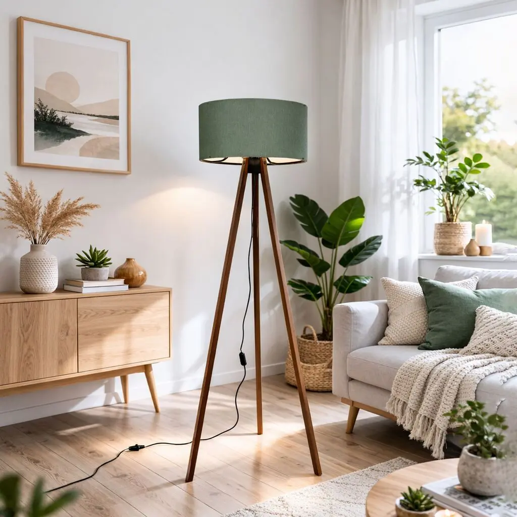 Opviq Podna lampa Ayd 2211, Maslinasto-braon