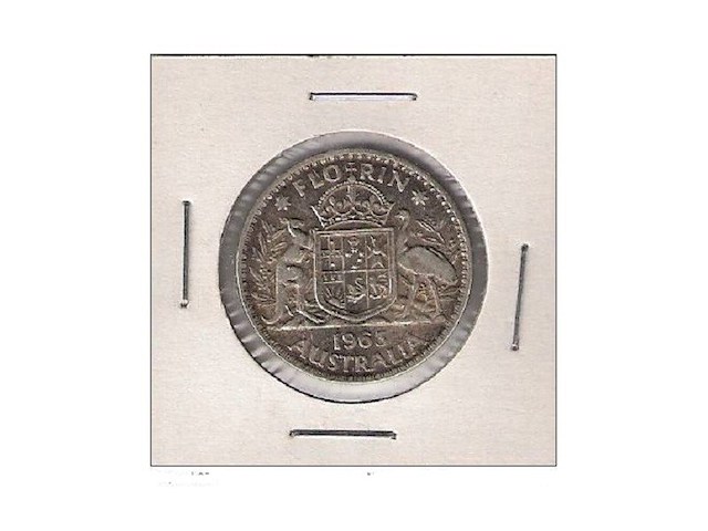 b7 Australia Florin 1963. Ag Silver Srebro