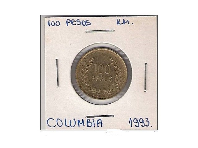 b8 Colombia 100 pesos 1993.