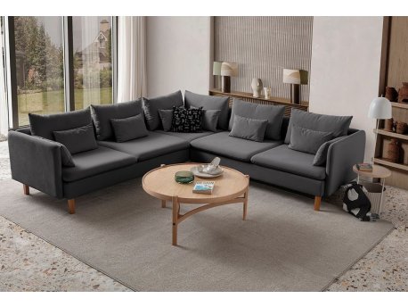 Atelier del Sofa Ugaona garnitura Flexy L Anthracite