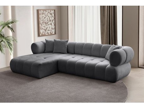 Atelier del Sofa Ugaona garnitura Petra Left Dark Grey