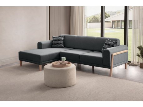 Atelier del Sofa Ugaona garnitura Latte Relax Left Anthracite