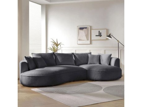 Atelier del Sofa Ugaona garnitura Venedik Right Dark Grey