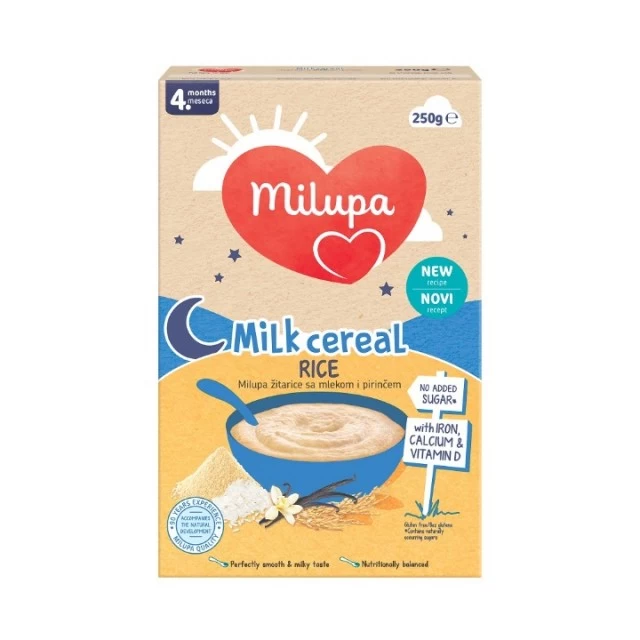 MILUPA MLEČNA INSTANT KAŠA PIRINAČ 250G