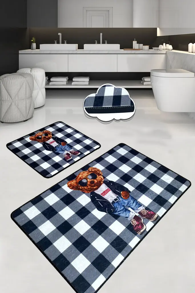 L'essentiel Maison Set 2 prostirke za kupatilo Šareni