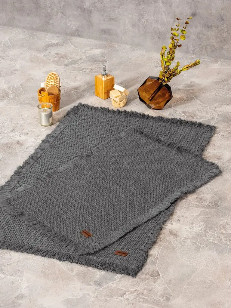 L'essentiel Maison Set 2 prostirke za kupatilo Antracit