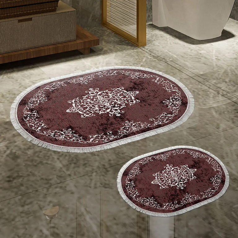 L'essentiel Maison Set 2 prostirke za kupatilo Bordo