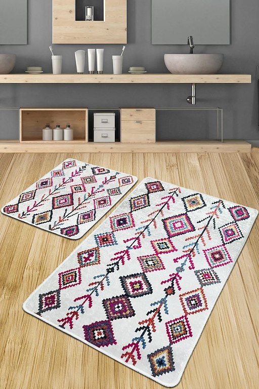 L'essentiel Maison Set 2 prostirke za kupatilo Šareni