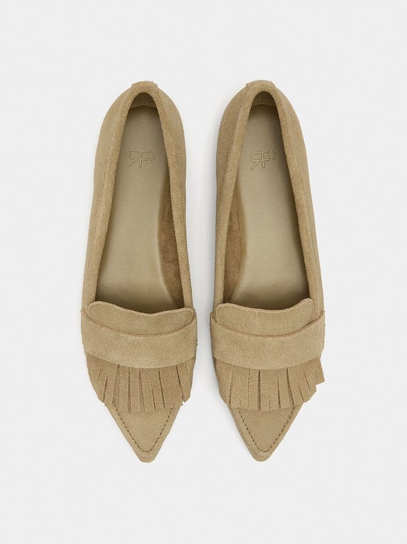 LEATHER MOCCASINS WITH FRINGES