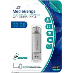 MEDIARANGE GERMANY USB FLASH MEMORIJE 32GB/3.0/COMBO SA USB TYPE-C PLUG(OTG)/MR936