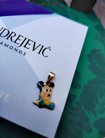 ANDREJEVIĆ Disney privezak Mickey Mouse 14k zlato