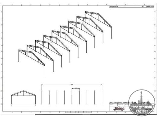 ČELIČNA konstrukcija POCINKOVAN čelik 410 kvadrata