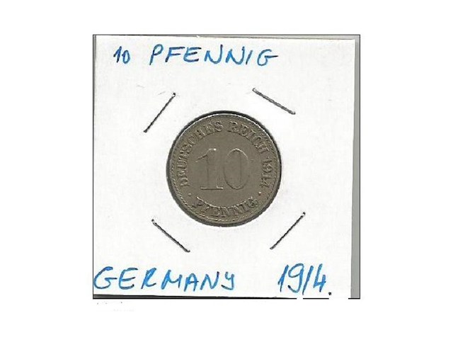 d2 German Empire 10 Pfennig 1914. A