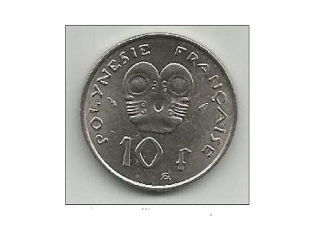 Polynesie Francaise French Polynesia 10 francs 1975.