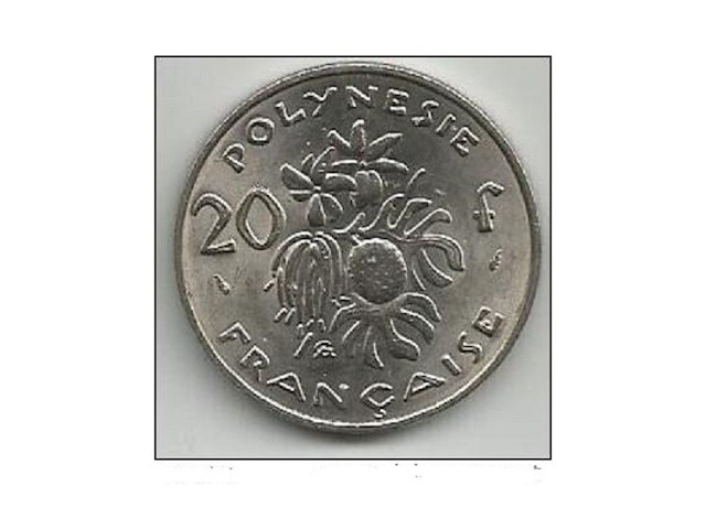 Polynesie Francaise French Polynesia 20 francs 1977.