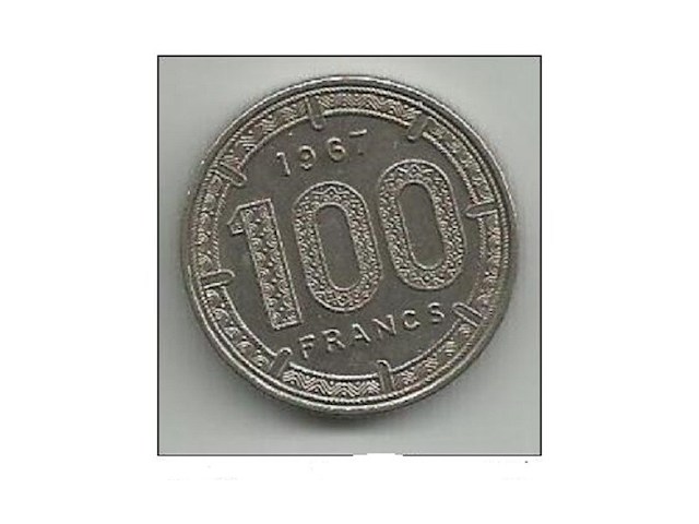 a4 Afrique Equatoriale 100 francs 1967.