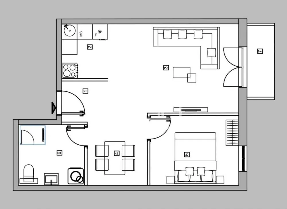 Prodaja, dvosoban stan, 49m², Zvezdara Sve Podlokacije, Beograd