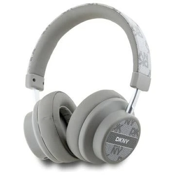 DKNY CHECKERED PATTERN OVER-EAR WIRELESS HEADPHONES - BEIGE