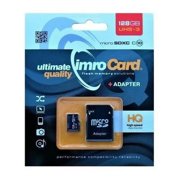 IMRO MICROSDXC MEMORY CARD WITH ADAPTER - 128GB