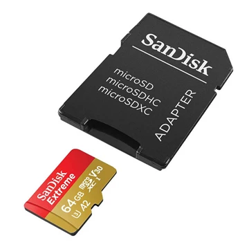SANDISK EXTREME MICROSDXC UHS-I U3 MEMORY CARD SDSQXAH-064G-GN6AA - 64GB
