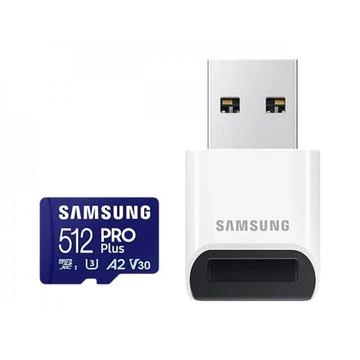 SAMSUNG PRO PLUS MICROSD CARD 512GB + USB CARD READER (2023) MB-MD512SB/WW
