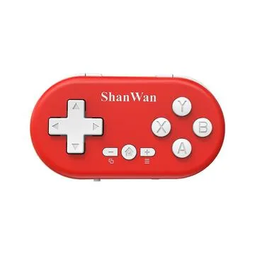 SHANWAN MINI BLUETOOTH GAME CONTROLLER WITH VIBRATION - RED