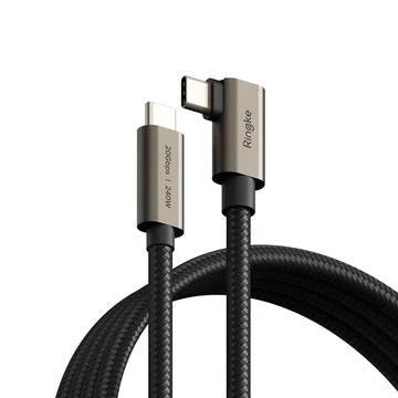 RINGKE USB 3.2 2X2 TYPE-C CABLE PD240W - 90-DEGREE, 2M, 20GBPS