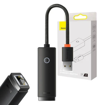 BASEUS LITE SERIJA USB U RJ45 MREŽNI ADAPTER WKQX000001, 100MBPS - CRNI
