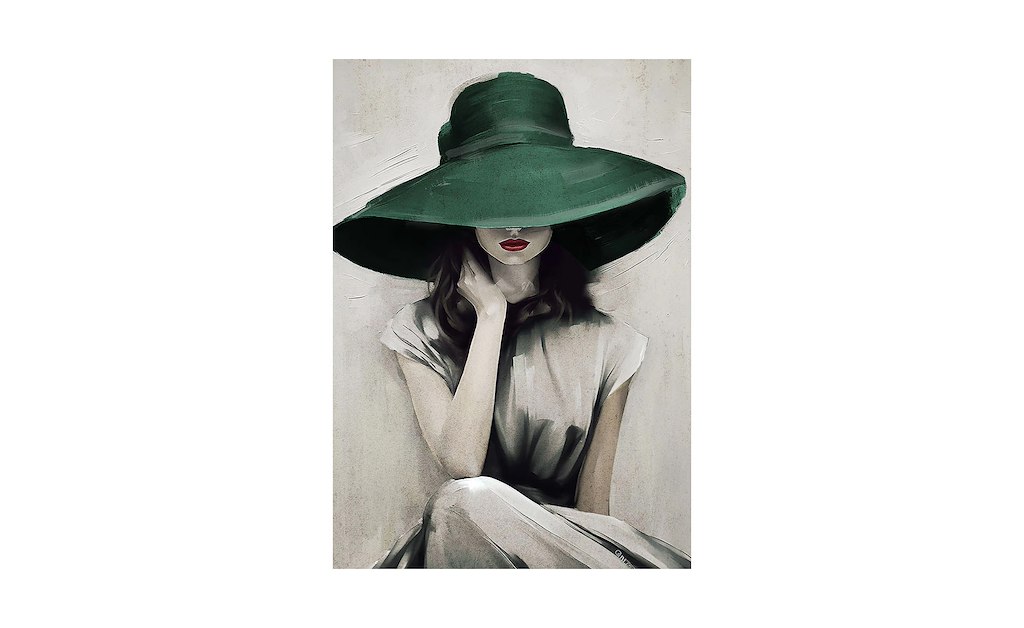 Slika Green Hat 70x100cm