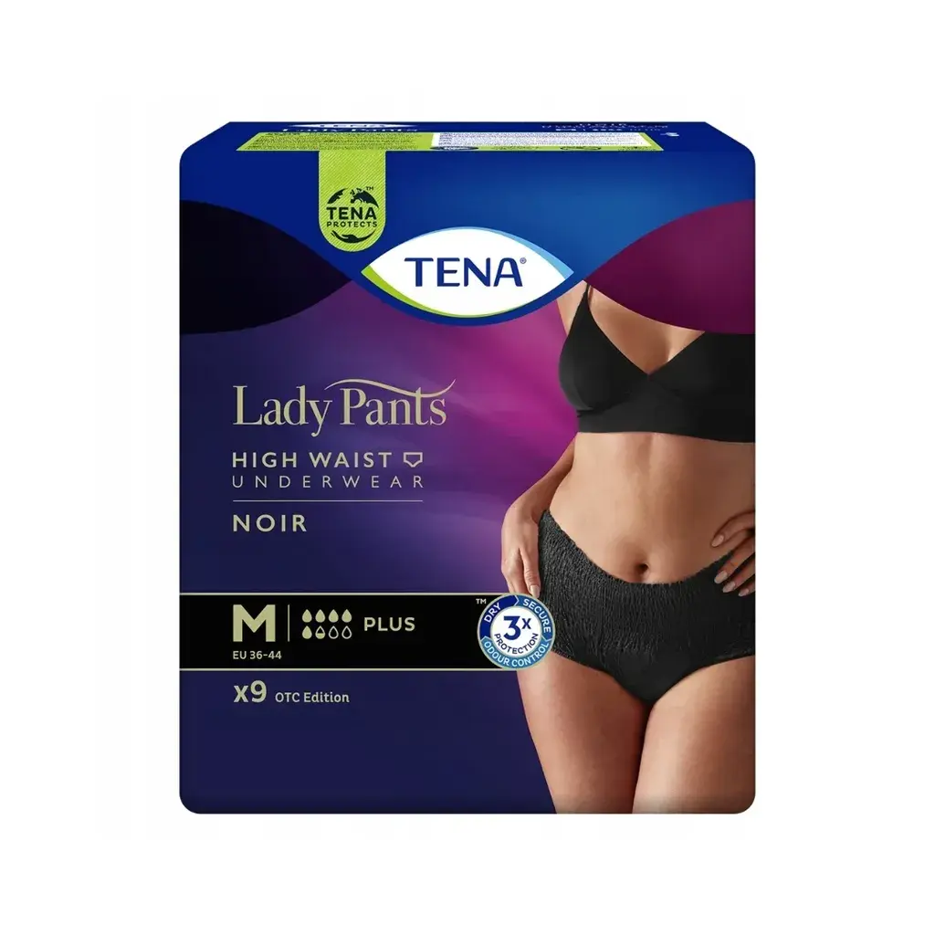 Tena Lady Gacice za inkontinenciju M, 9 komada, Crne