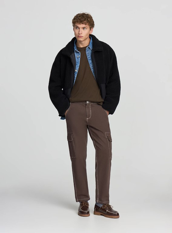 Oversize cargo pantalone Braon