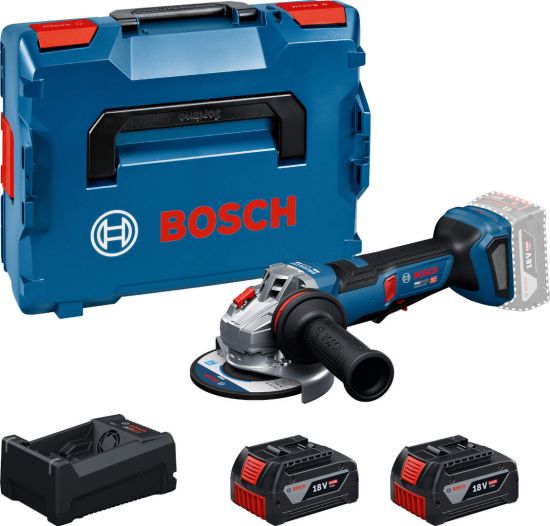 Akumulatorska ugaona brusilica Bosch GWS 18V-11 PS; 125 mm; 2 x GBA 18V 5,0Ah + L-BOXX (06019N4302)