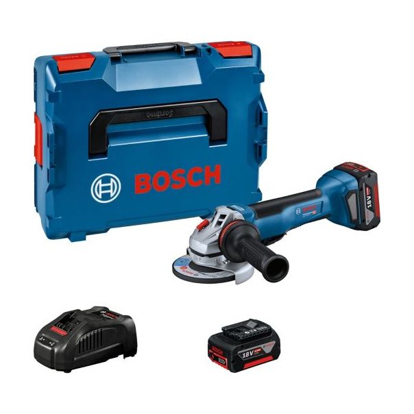 BOSCH Aku ugaona brusilica GWS 18V-10 2x5,0AhM L-Boxx PROtection 125mm 06019J4101