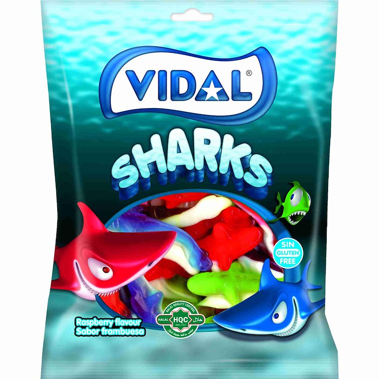 Vidal bombone gumi sharks 90g vidal