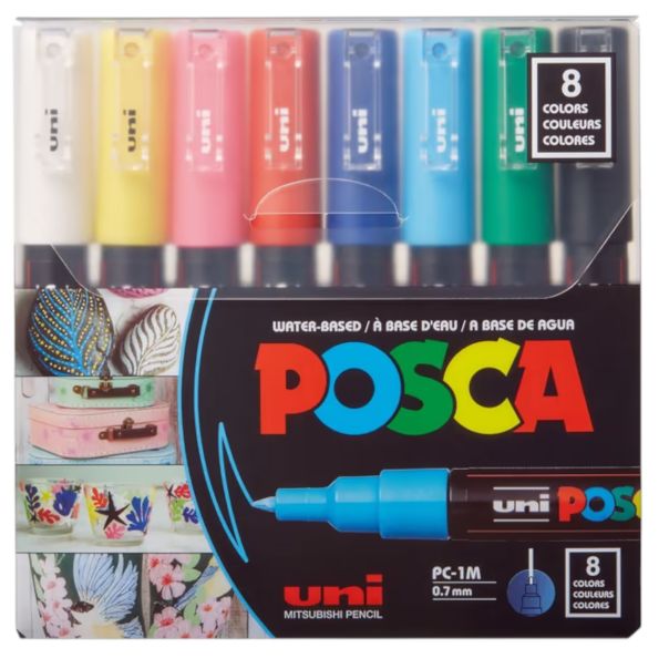 Posca set markera PC-1m 8/1 osnovne boje