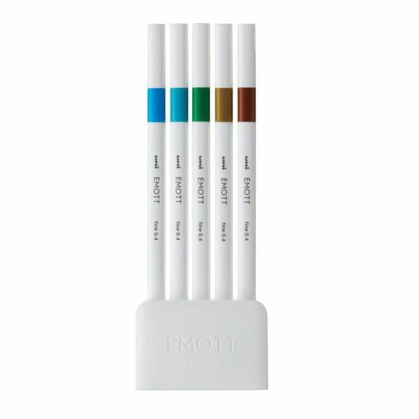 Uni Fineliner Emott set 5/1 0,4 Island Colour