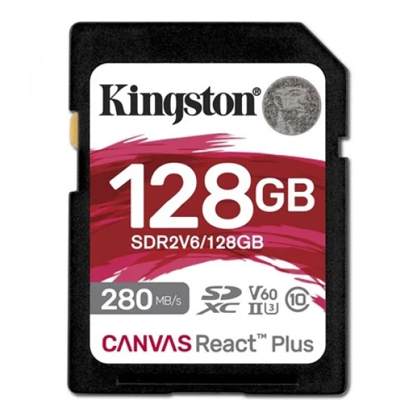 SD Card 128GB Kingston SDR2V6128GB class 10 HD2K4K 280Mbs100MBs