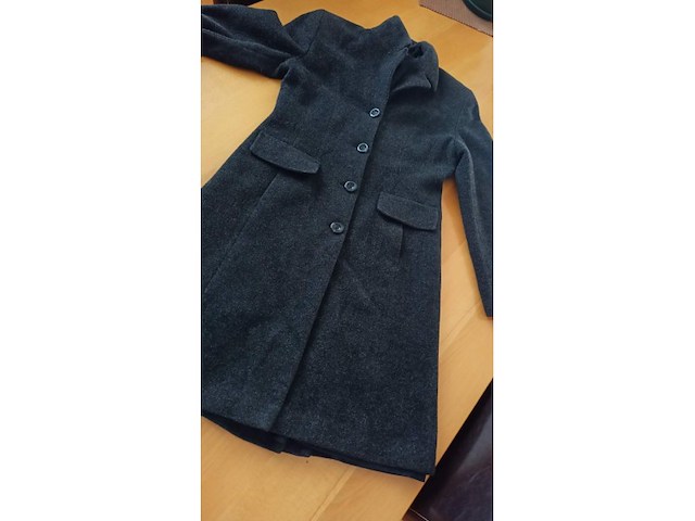 kvalitetan kaput tamno sive boje