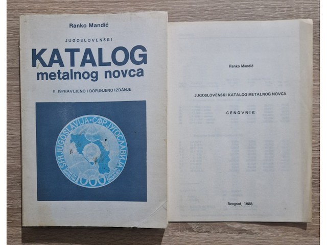 Ratko Mandic katalog metalnog novca sa cenovnikom