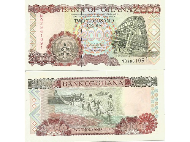 Ghana 2000 cedis 2003. UNC