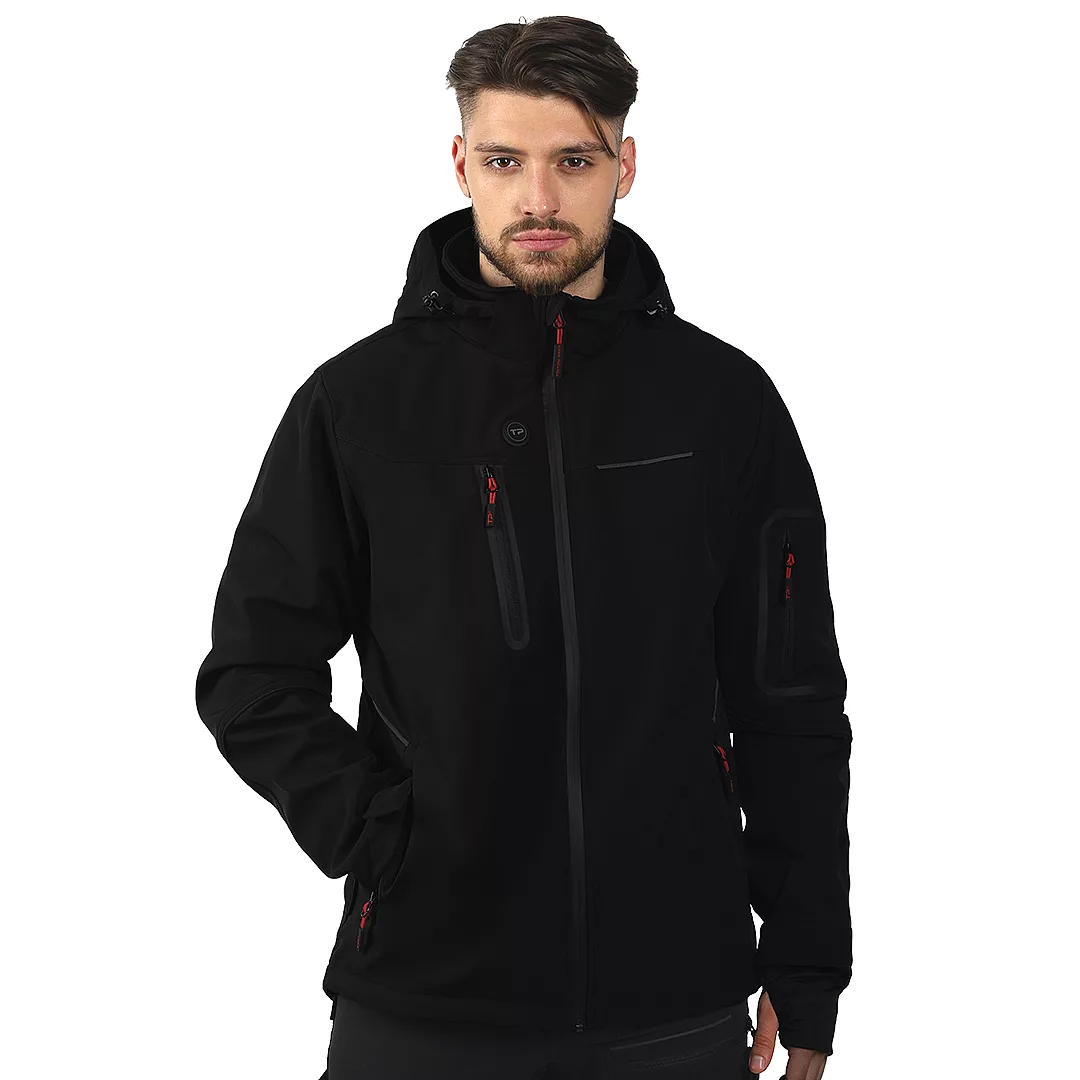 PANTHER THERMO MEN, softshell jakna sa ugrađenim grejačima, crna