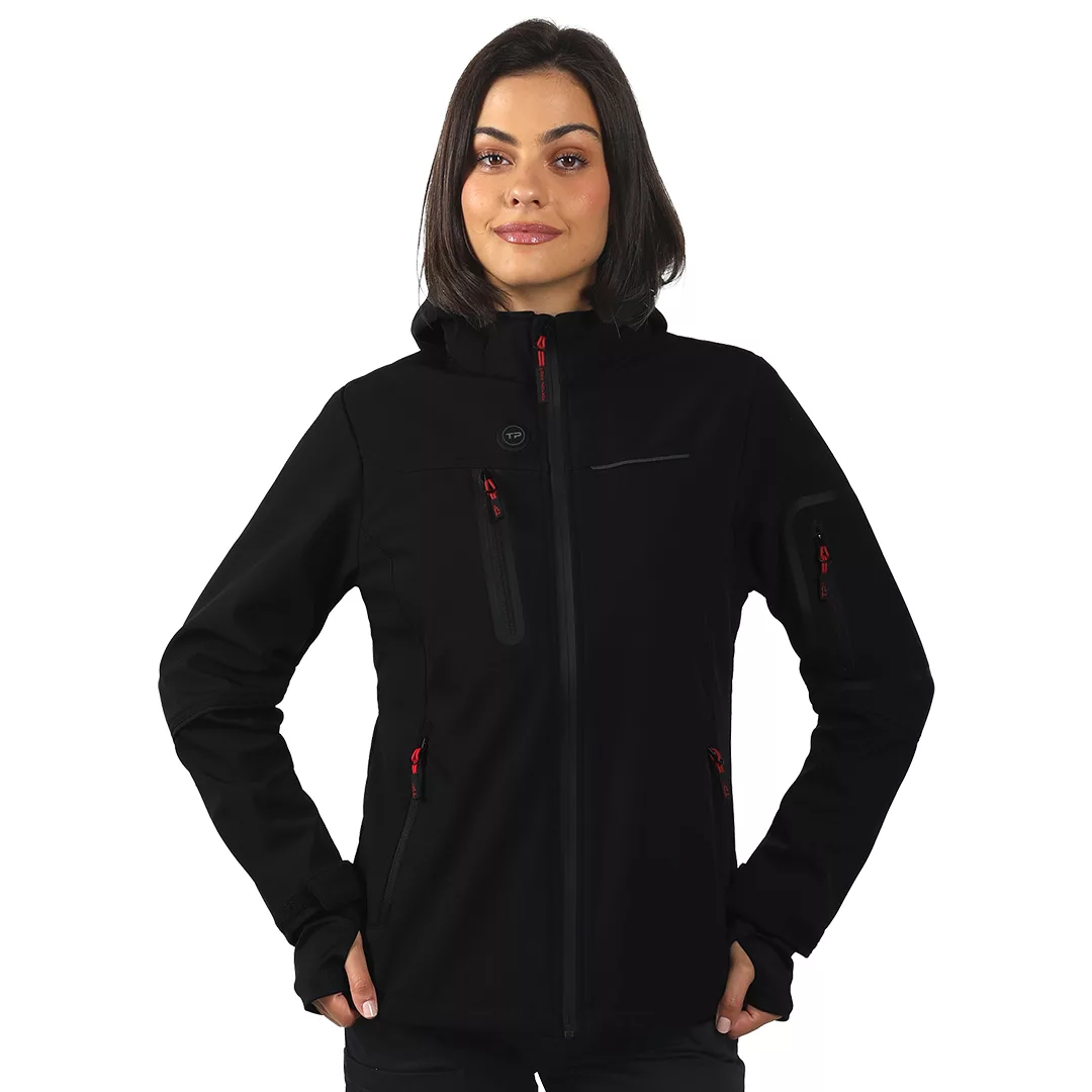 PANTHER THERMO WOMEN, ženska softshell jakna sa ugrađenim grejačima, crna