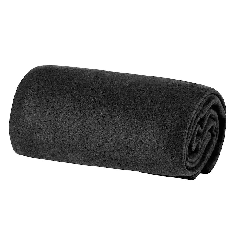 BLANKET FLAT, ćebence od brušenog polara, 180 g/m2, crno