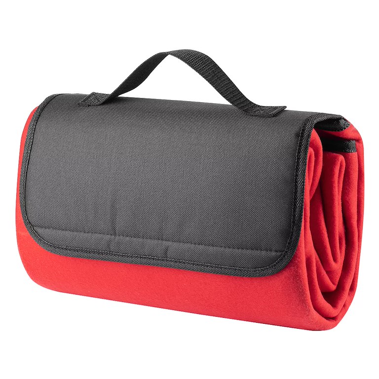 BLANKET SQUARE, vodootporno ćebence od brušenog polara, 180 g/m2, crveno