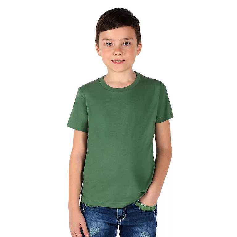TERRA KID, dečja majica od organskog češljanog pamuka, 150g/m2, zelena